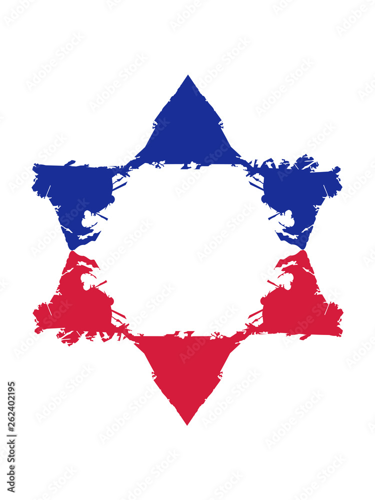 rot blau stern kratzer umrandung dreiecke form symbol streifen linie ...