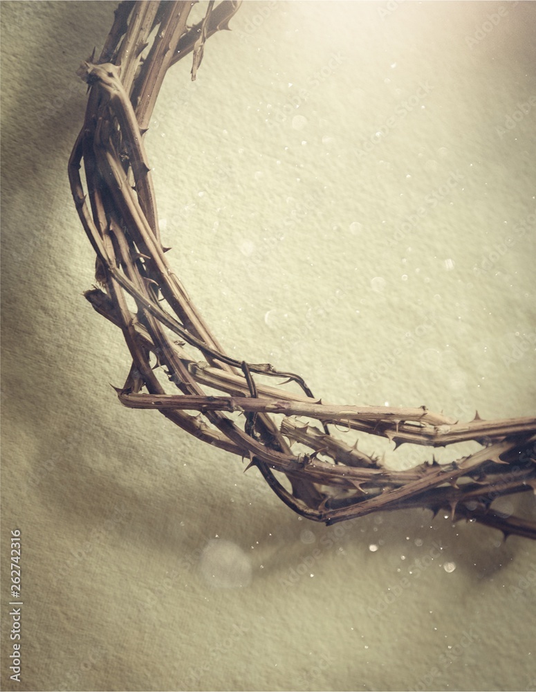Crown of thorns represents Jesus's Crucifixion Stock Photo | Adobe Stock