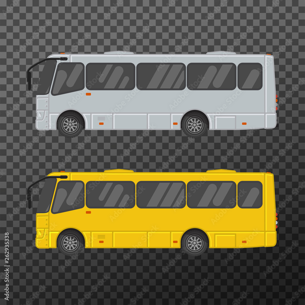 Realistic city bus isolated on transparent background. Stock Vector ...