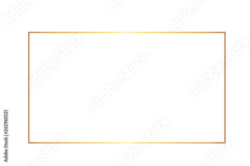 Golden thin rectangular frame on the white background - Buy this stock vector and explore ...