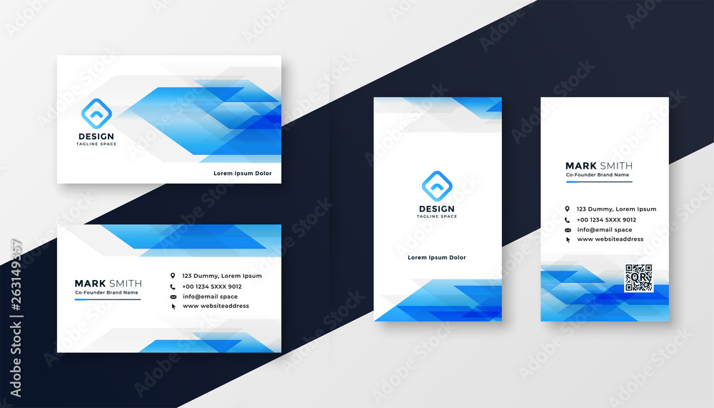 creative blue abstract business card design Stock Vector | Adobe Stock creative blue abstract business card design Stock Vector | Adobe Stock