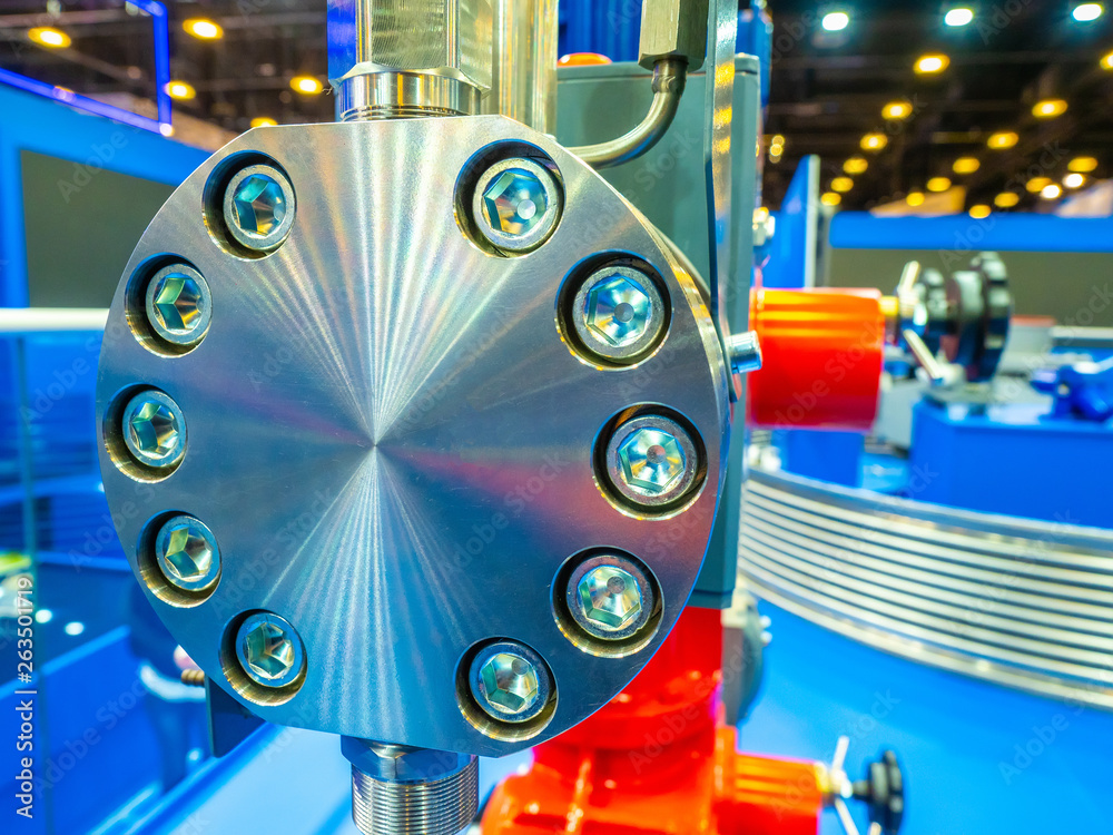 Equipment for gas supply. Fasteners in the gas pipeline. Natural gas ...