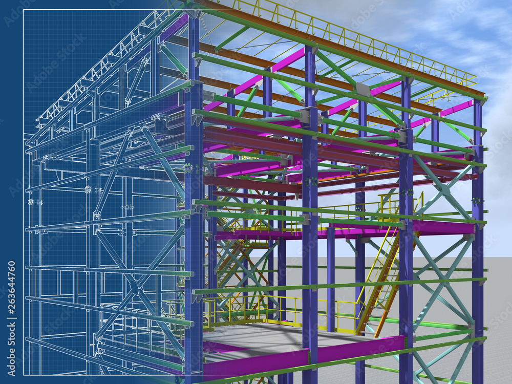 Building Information Model of metal structure. Design technologies of ...