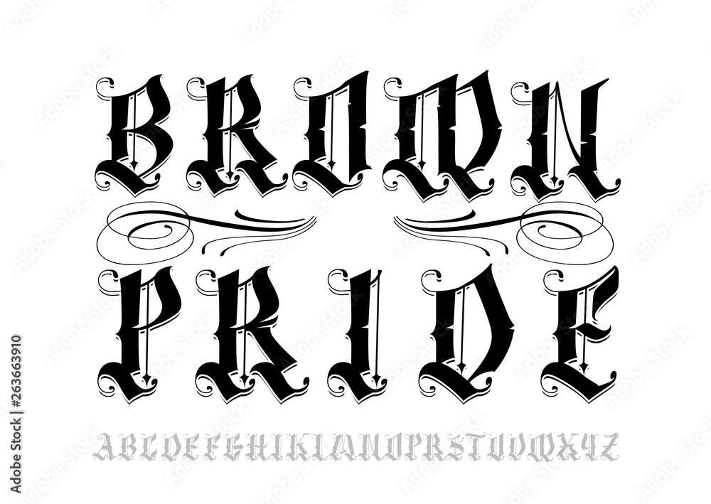 Brown Pride Lettering Stock Vector | Adobe Stock