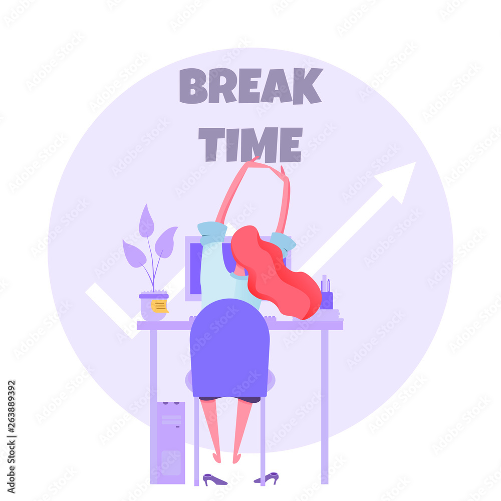 resting at work, a break after a long hard work, waiting for the end of ...