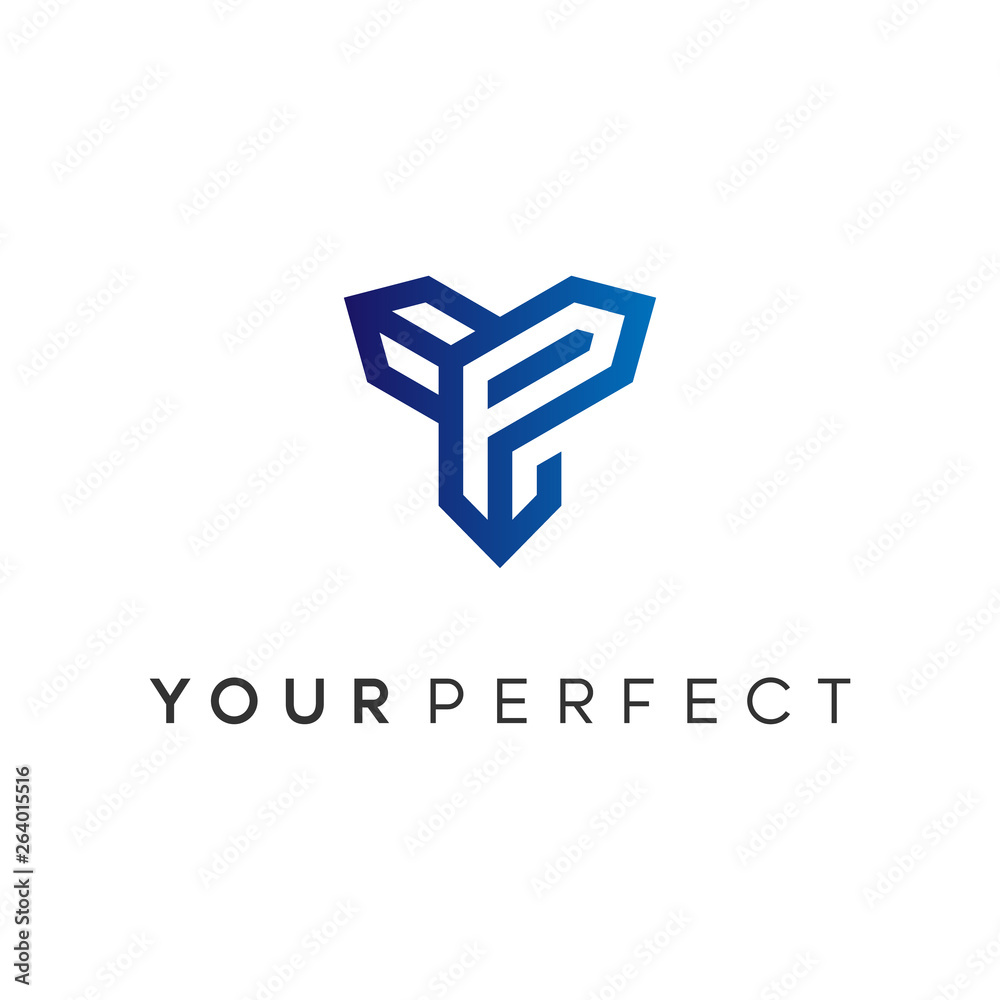 letter yp concept logo design Stock Vector | Adobe Stock