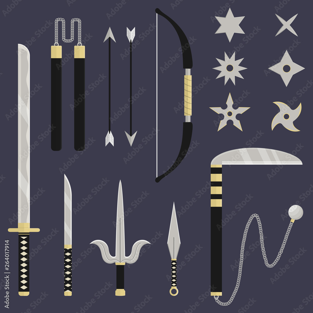 Ninja Weapon Drawings