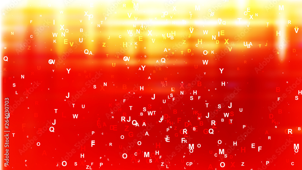 Abstract Red White and Yellow Alphabet Letters Background Stock Vector ...