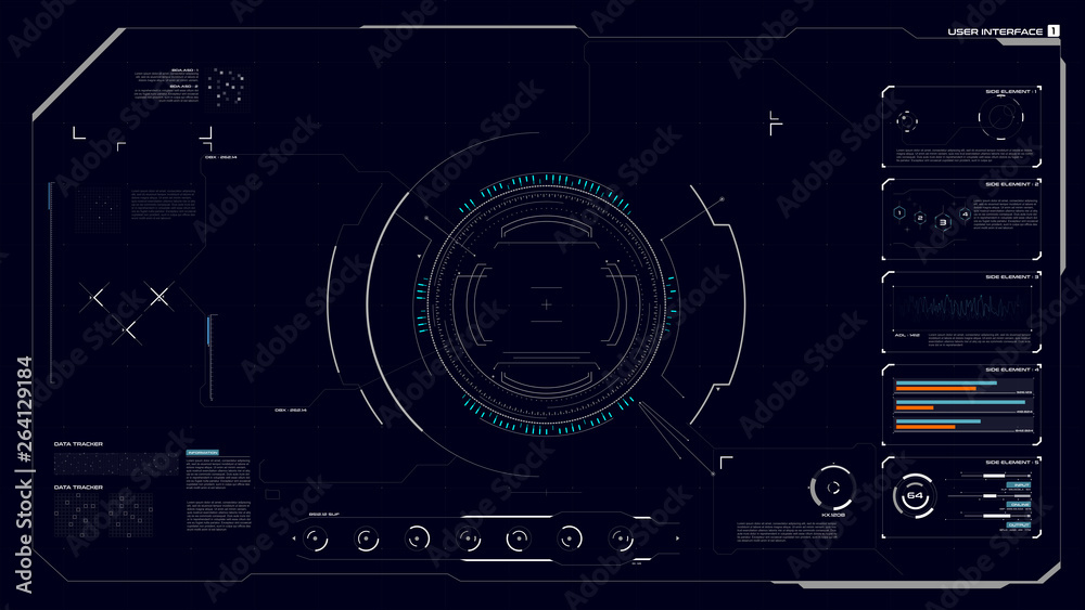 HUD GUI Interface 001 Stock Vector | Adobe Stock
