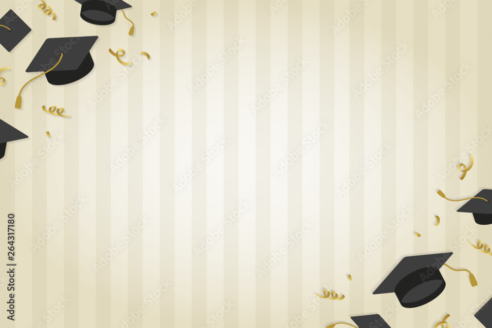 Graduation hats frame Stock Vector | Adobe Stock