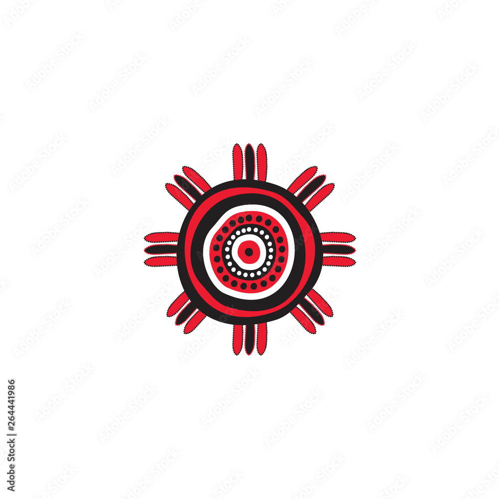 Aboriginal art logo design icon vector template Stock Vector | Adobe Stock