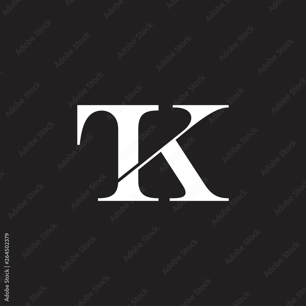 letter tk simple linked logo vector Stock Vector | Adobe Stock