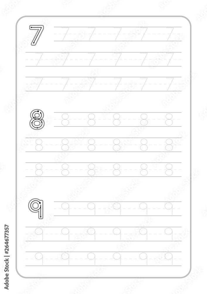 Free handwriting Numbers tracing pages for writing numbers Learning ...