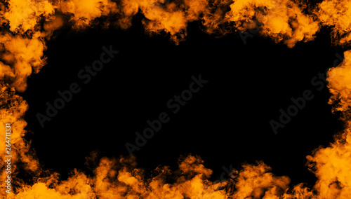 Frame of real fire flames burn motion smoke . Border texture overlays ...