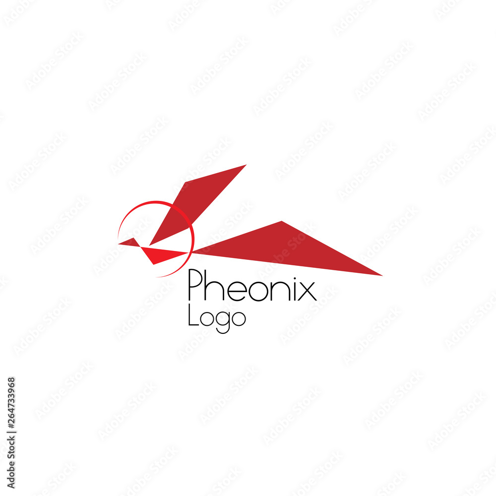 phoenix logo with geometry bird illustration Stock Illustration | Adobe ...