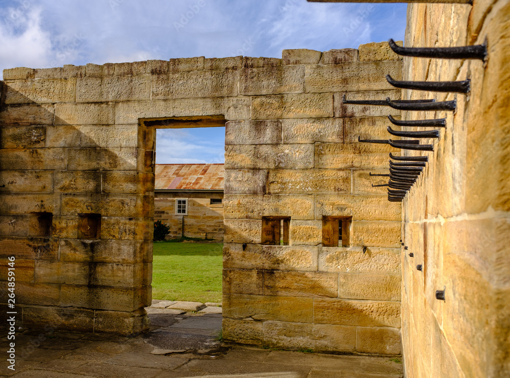 Historical stone prison building built by convicts for solitary ...