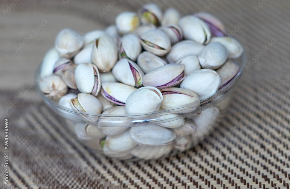 Healthy food for background image close up pistachios nuts. Texture on ...