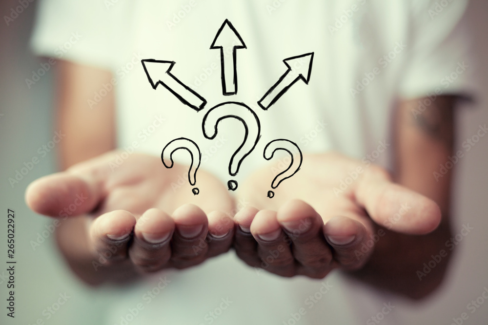 question mark with arrow Stock Photo | Adobe Stock