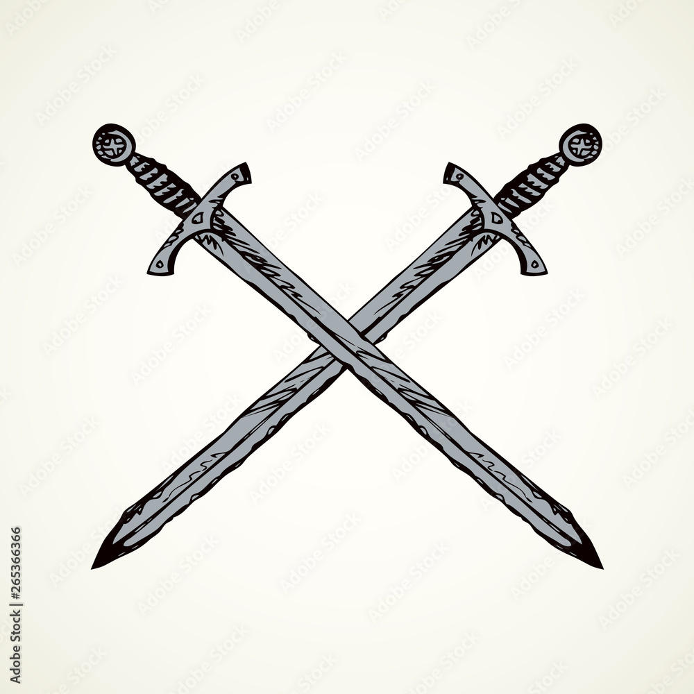 Old Epee. Vector drawing Stock Vector | Adobe Stock