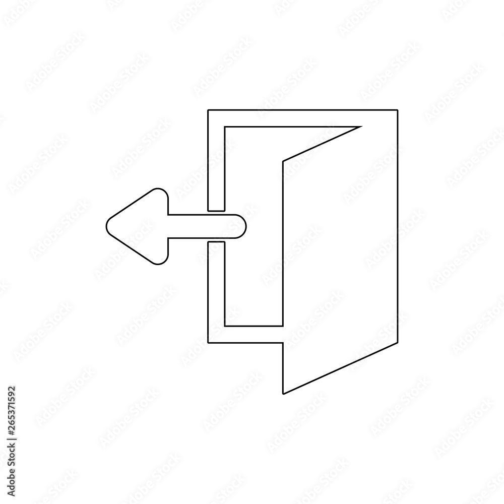 close door exit logout out outline icon. Signs and symbols can be used ...