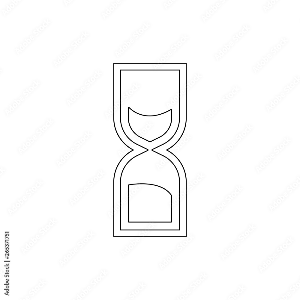 clock hourglass sand time watch outline icon. Signs and symbols can be ...