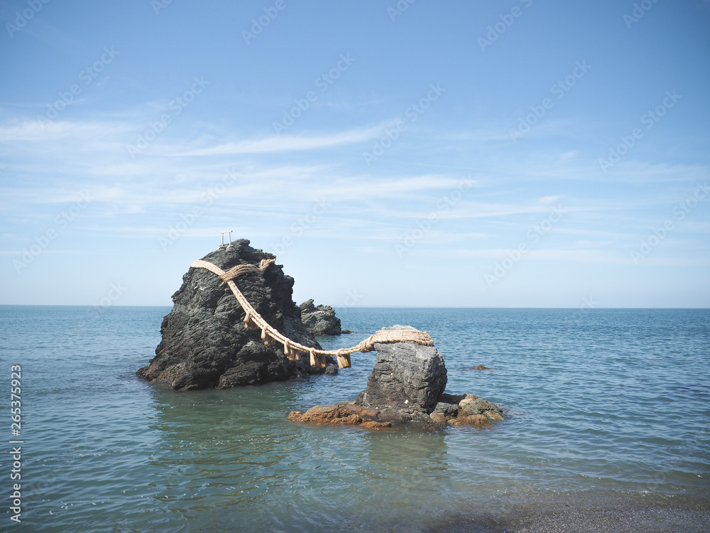 Meoto Iwa, the wedding rocks or married couple rocks in Futami Okitama ...