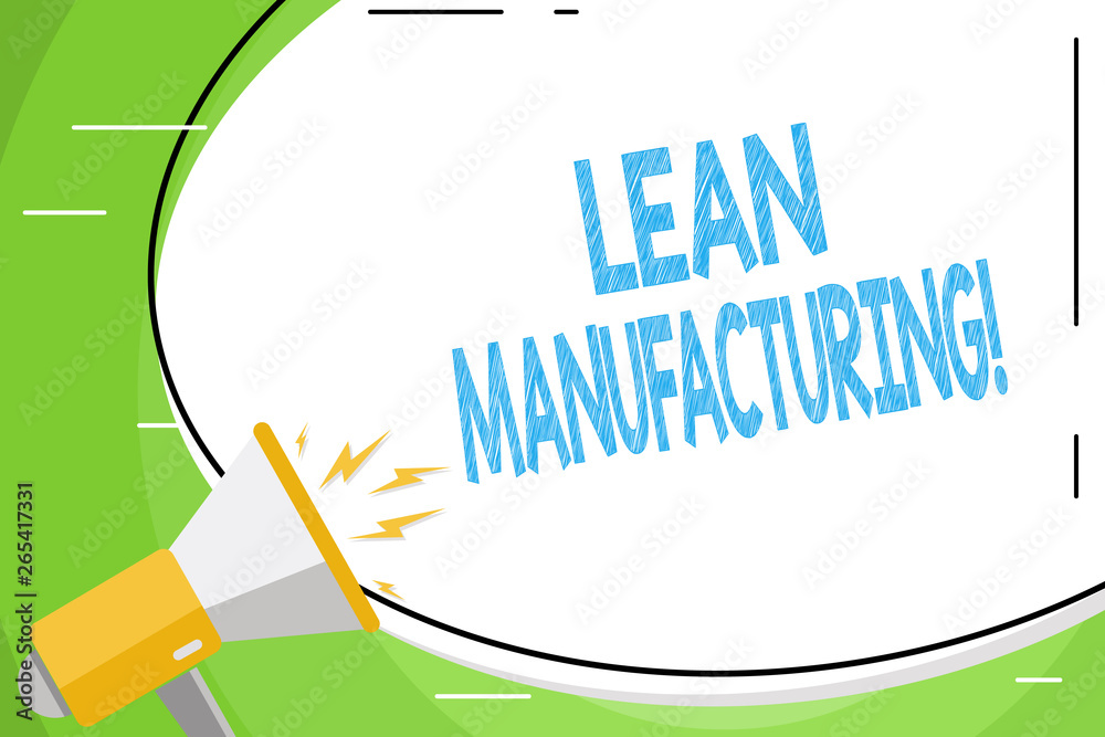 Ilustração Text sign showing Lean Manufacturing. Business photo ...
