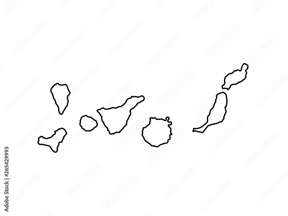 map of Canary Islands. vector illustration Stock Vector | Adobe Stock