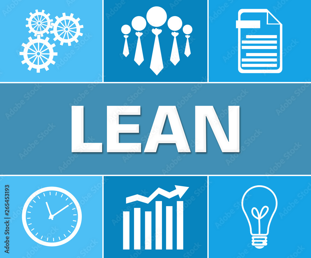 Lean Business Symbol Blue Grid Stock Illustration | Adobe Stock