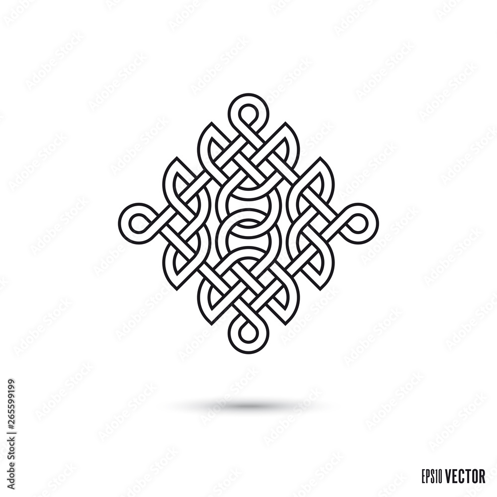 Celtic knot outline vector illustration Stock Vector | Adobe Stock