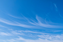 Blue Sky Wispy Clouds Background Free Stock Photo - Public Domain Pictures