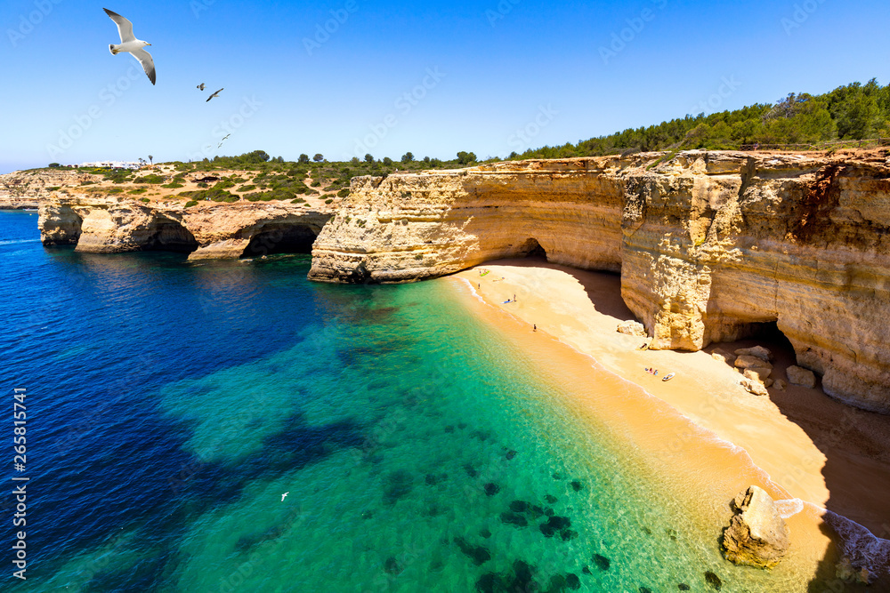 Photo Stock Corredoura Beach, sighted viewpoint on the trail of the ...