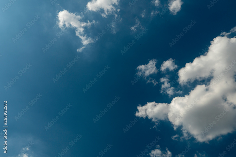 Beautiful blue sky with patchy white cloud on tropical weather in ...