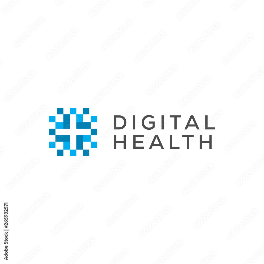 digital health symbol logo design Stock Vector | Adobe Stock