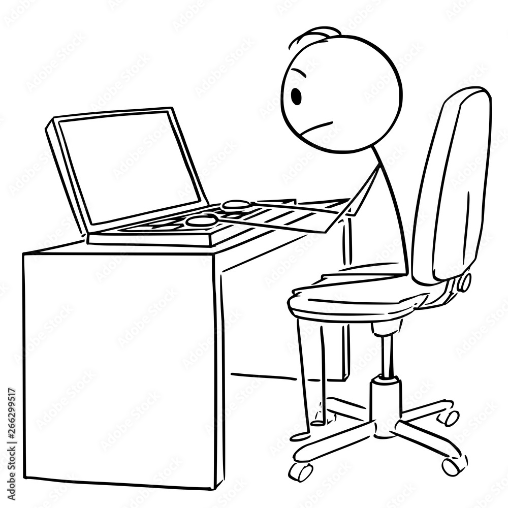 Business Stick Figures Computer