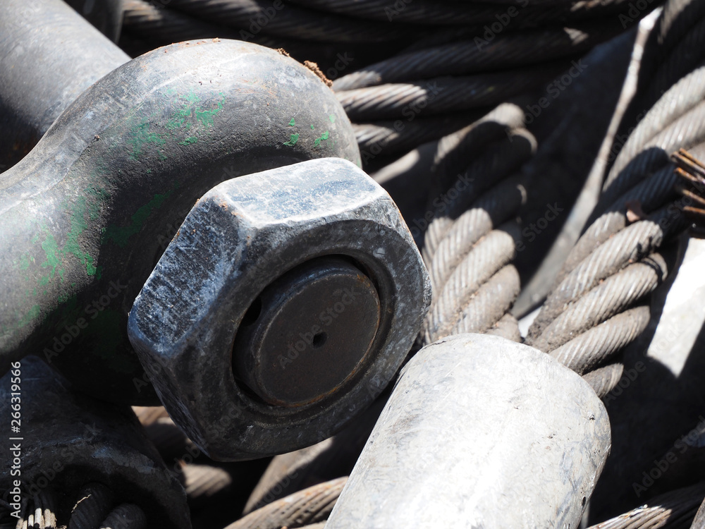 Heavy duty steel wire rope sling with safety anchor shackle bolt in ...