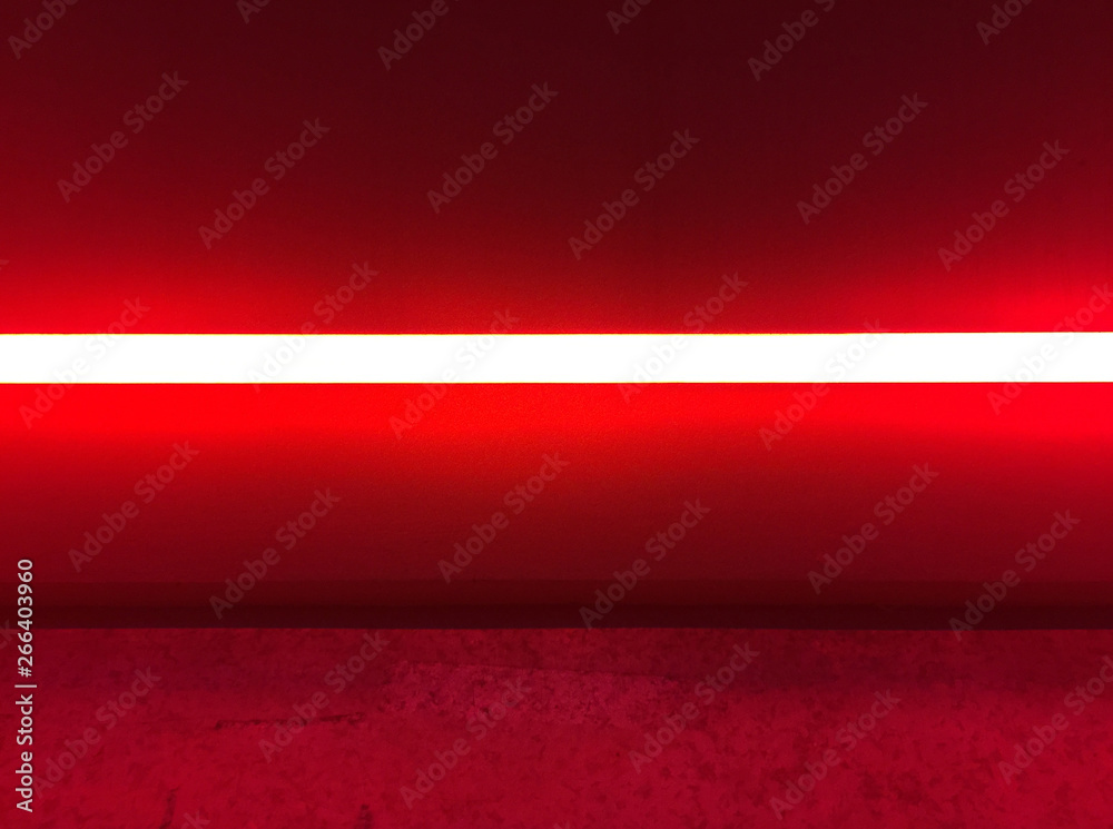 red fluorescent light Stock Photo | Adobe Stock