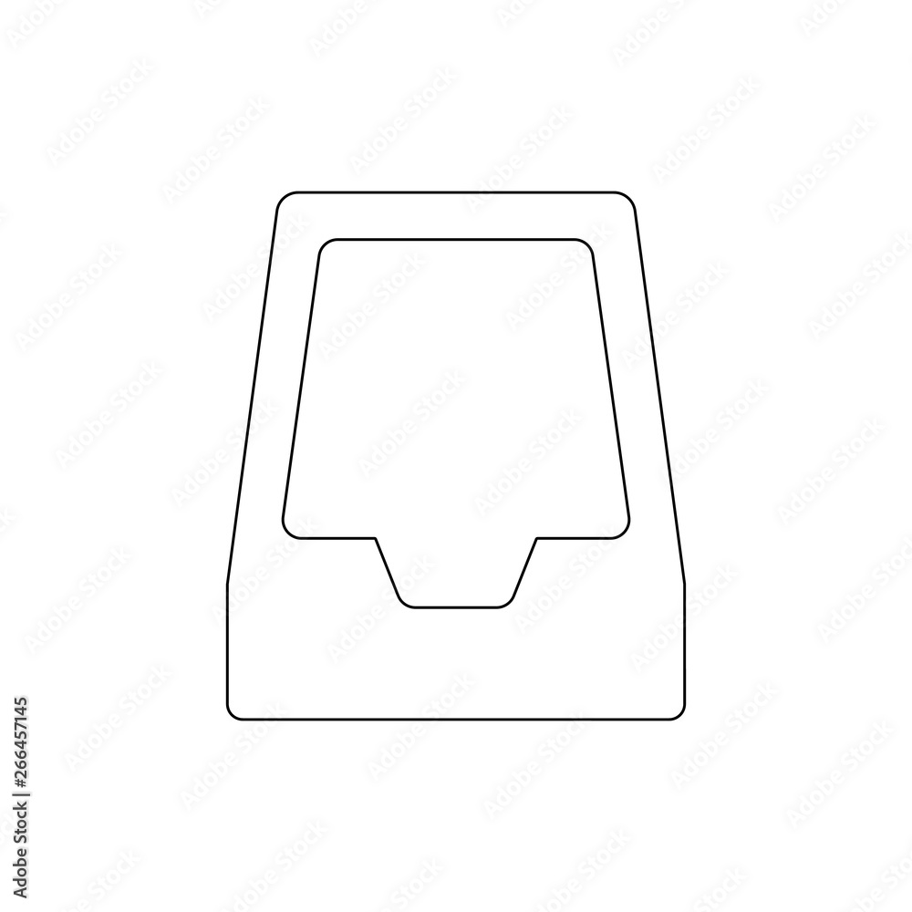 inbox outline icon. Signs and symbols can be used for web, logo, mobile ...