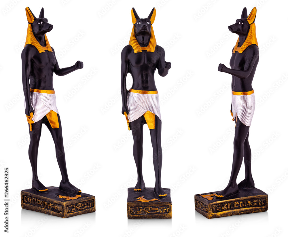The Egyptian ancient art Anubis Sculpture Figurine Statue on white ...