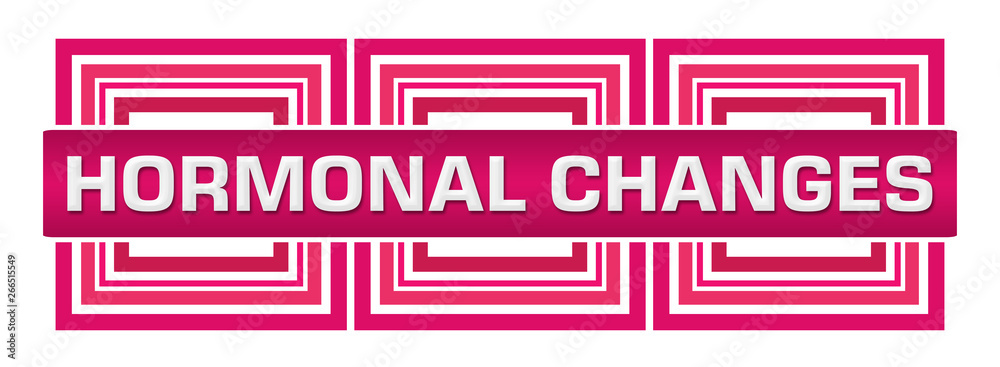 Hormonal Changes Pink Border Squares Horizontal Stock Illustration ...