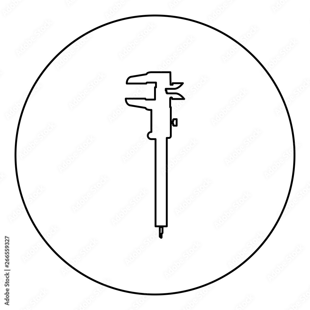 Caliper Hand caliper Sliding caliper Vernier caliper Caliper gage Slide gage Trammel icon in ...