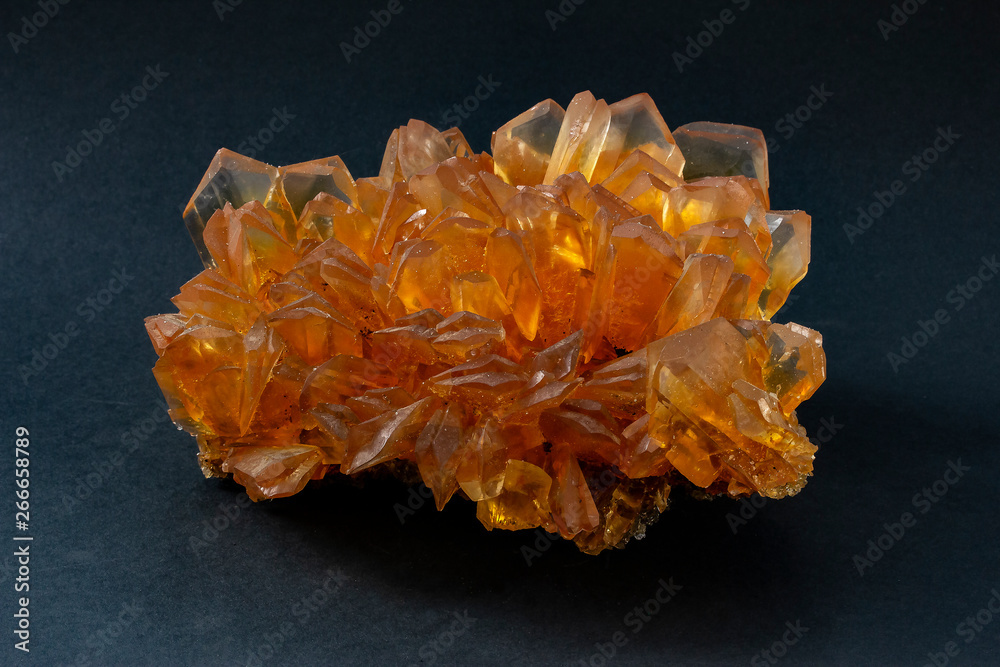 Orange Selenite Crystal Cluster, also known as satin spar, desert rose ...
