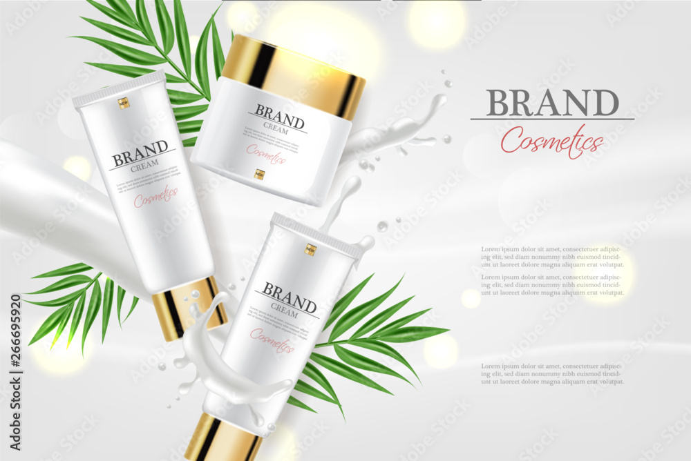 Cosmetics cream moisturizer hydration Vector realistic. Product ...