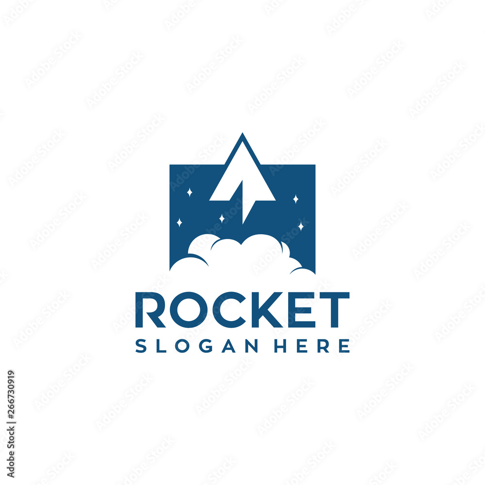 paper plane launch vector logo design Stock Vector | Adobe Stock