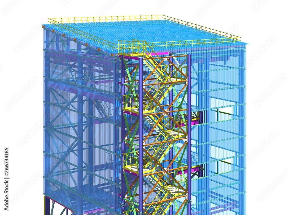 Building Information Model of metal structure. Design technologies of ...