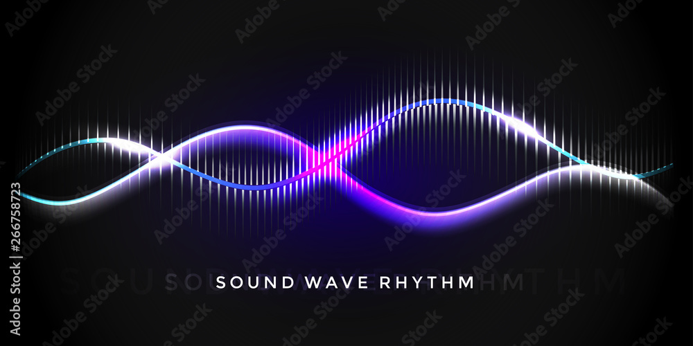 Sound wave rhythm. Abstract music pulse background. Audio voice rhythm ...