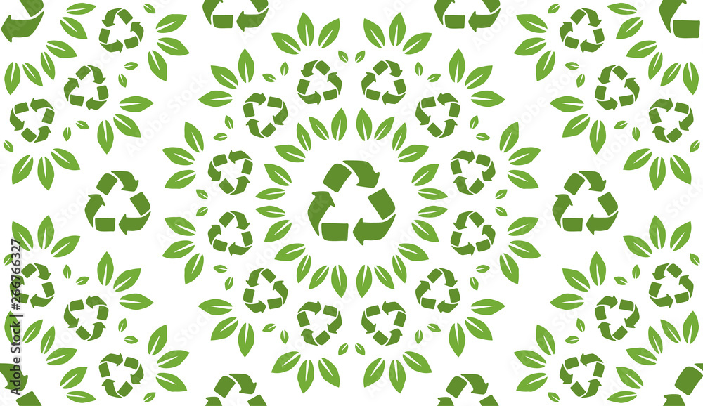 Recycling Pattern. Endless Background. Seamless. Stock Vector | Adobe Stock