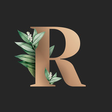 Flowery Blue Letter R Free Stock Photo - Public Domain Pictures