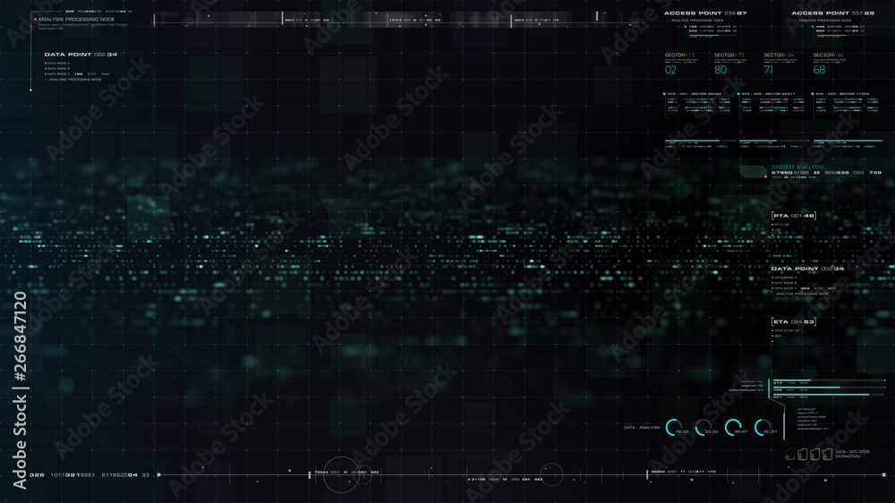 Futuristic motion graphic user interface head up display screen blank ...