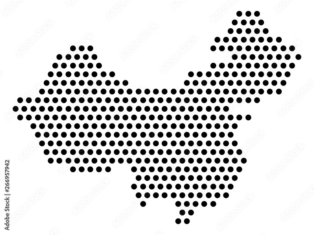 Isolated dotted political map of China - Vector Stock Vector | Adobe Stock
